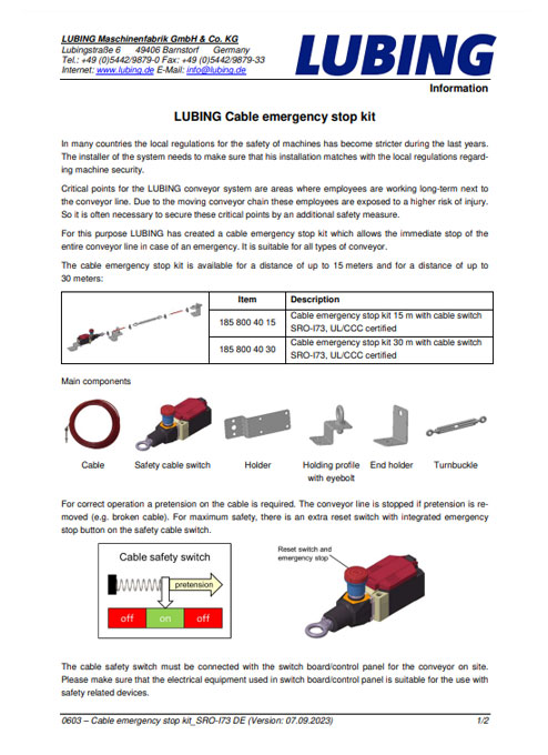 Safety equipment – Lubing UK & Ireland Ltd